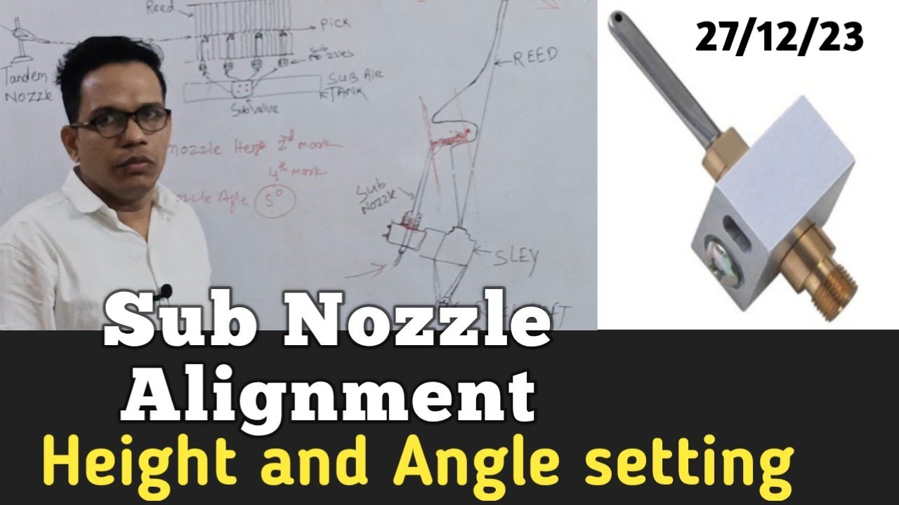 SubNozzle Alignment, height, angle and pitch setting#Airjetloomsetting ...