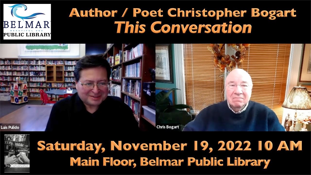 AUTHORTIME with Christopher Bogart: This Conversation | Belmar Public ...