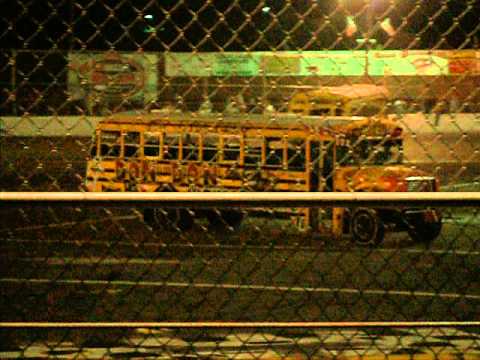 school bus demolition derby - YouTube