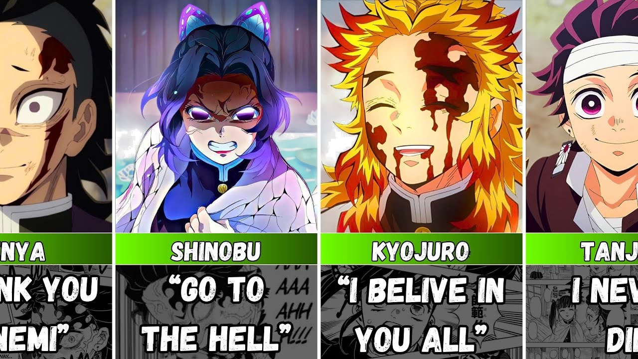 Last Words Of Demon Slayer Characters - YouTube
