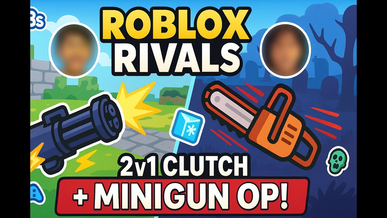 Roblox Rivals Chaos: 2v1 Clutch & Minigun Mayhem! - YouTube