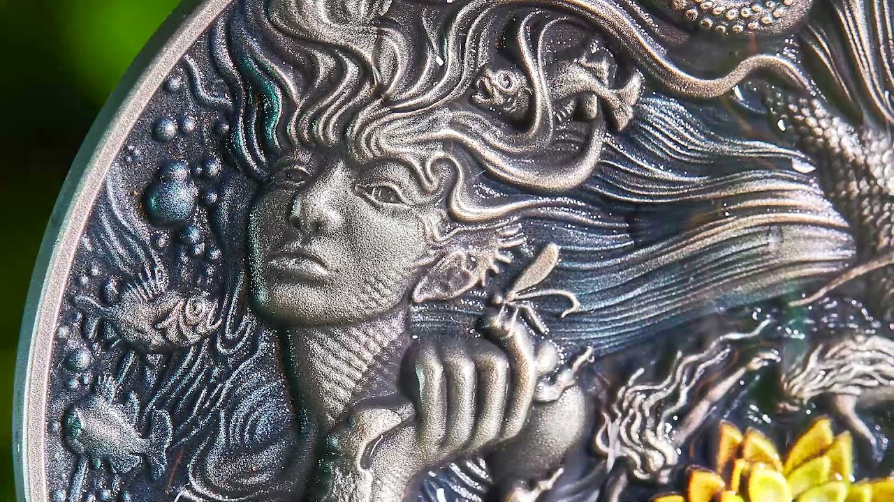 Rusalka- Slavic Bestiary, silver 3 oz coin - YouTube