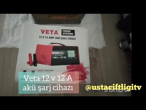 VETA 12V 12A AKÜ SARJ CİHAZI TANITIM VE KUTU İÇERİĞİ