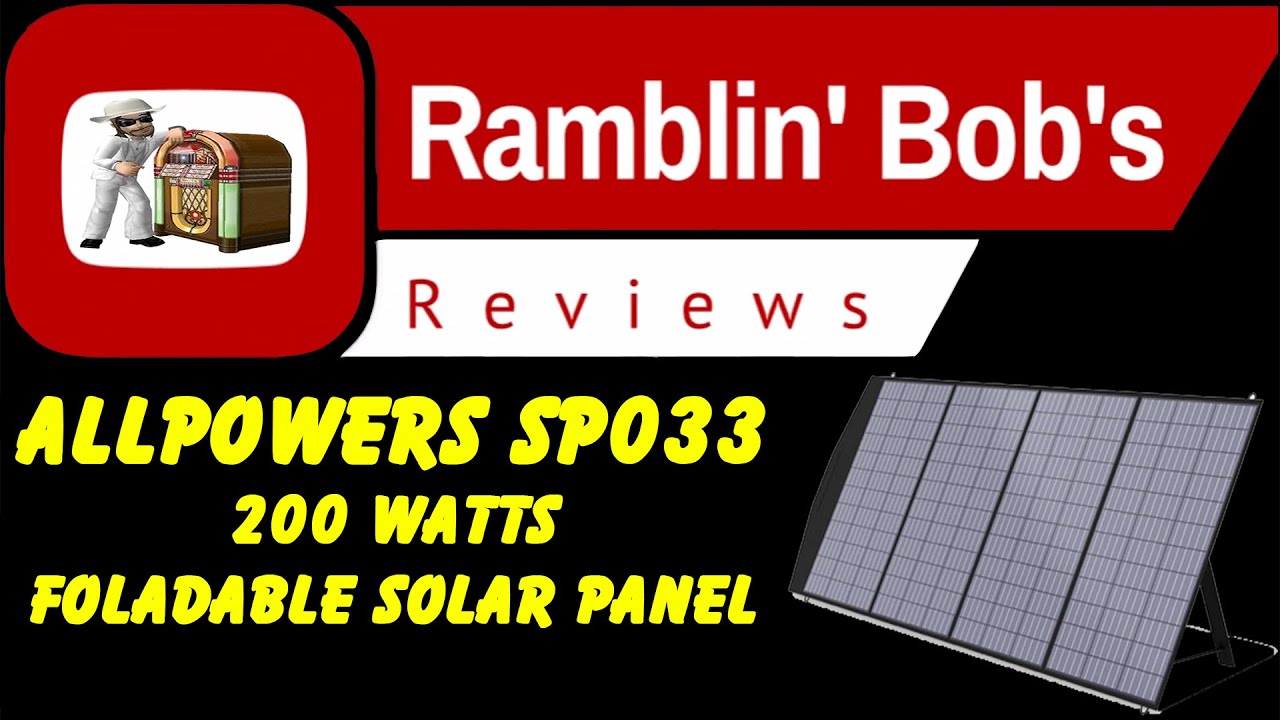 ALLPOWERS SP033 200 watts foldable Solar Panel - YouTube
