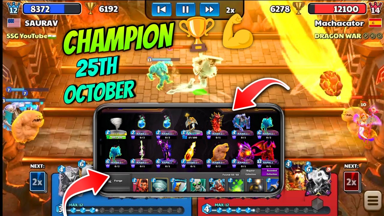 Castle Crush | October Month Champion League Gameplay with SSG | Champion League Best NFT Deck 🔥 ...