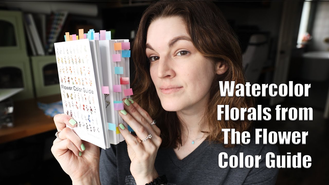 Random Watercolor Floral from Flower Color Guide - YouTube