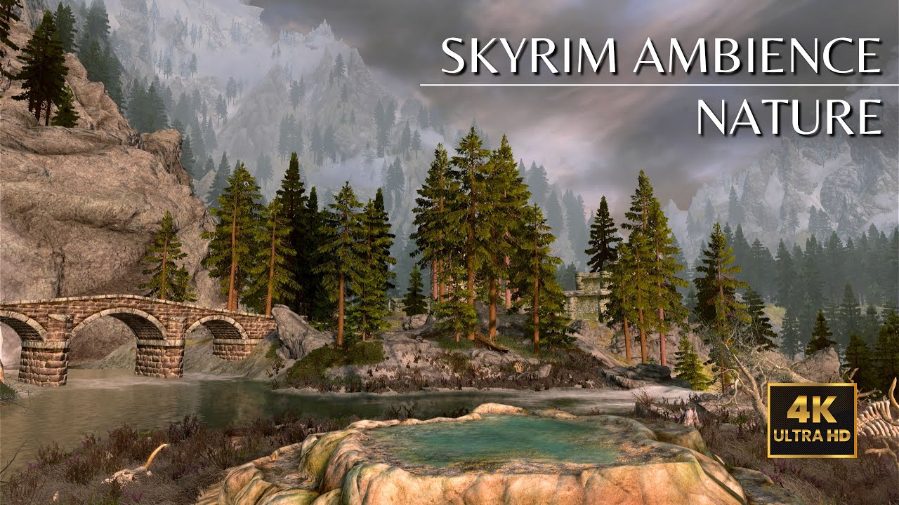 Skyrim Nature Ambience| 4K | For Sleep, Relax, Study & Focus - YouTube