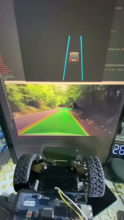 Car keep lane using computer vision - Arduino - YouTube