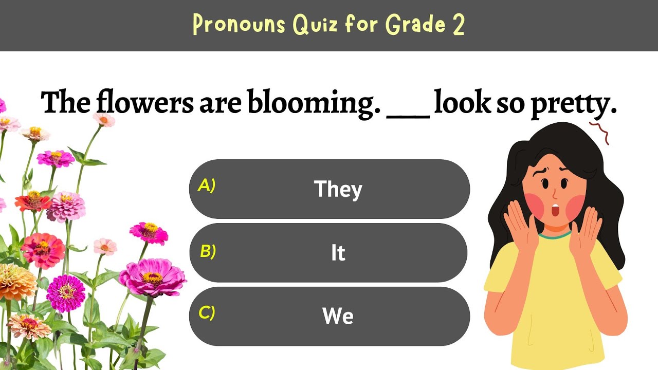 Pronouns Quiz for Grade 2 | 25 Questions | Improve Your Grammar Skills ...