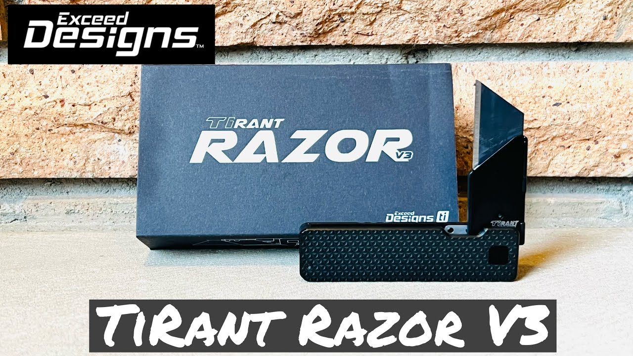 Exceed Designs TiRANT RAZOR V3 - Best Titanium EDC Utility Knife - YouTube