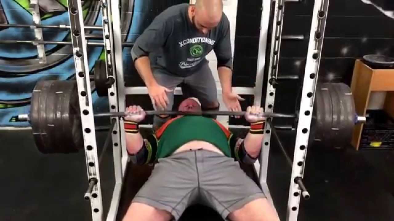 Mike with a 545lb Super Ram Bench press. - YouTube