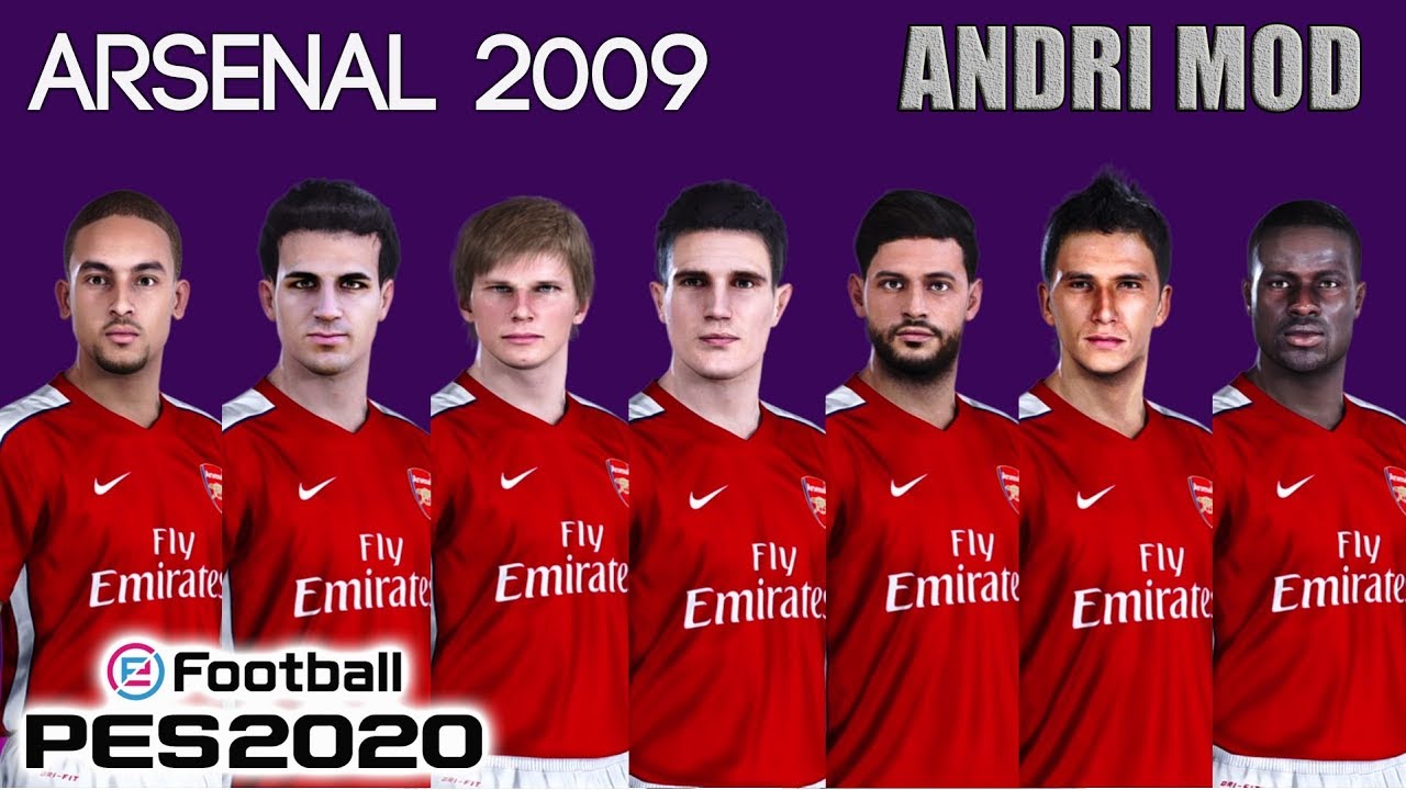 CLASSIC PATCH PES 2020 - ARSENAL SQUAD 2009/2010 - YouTube