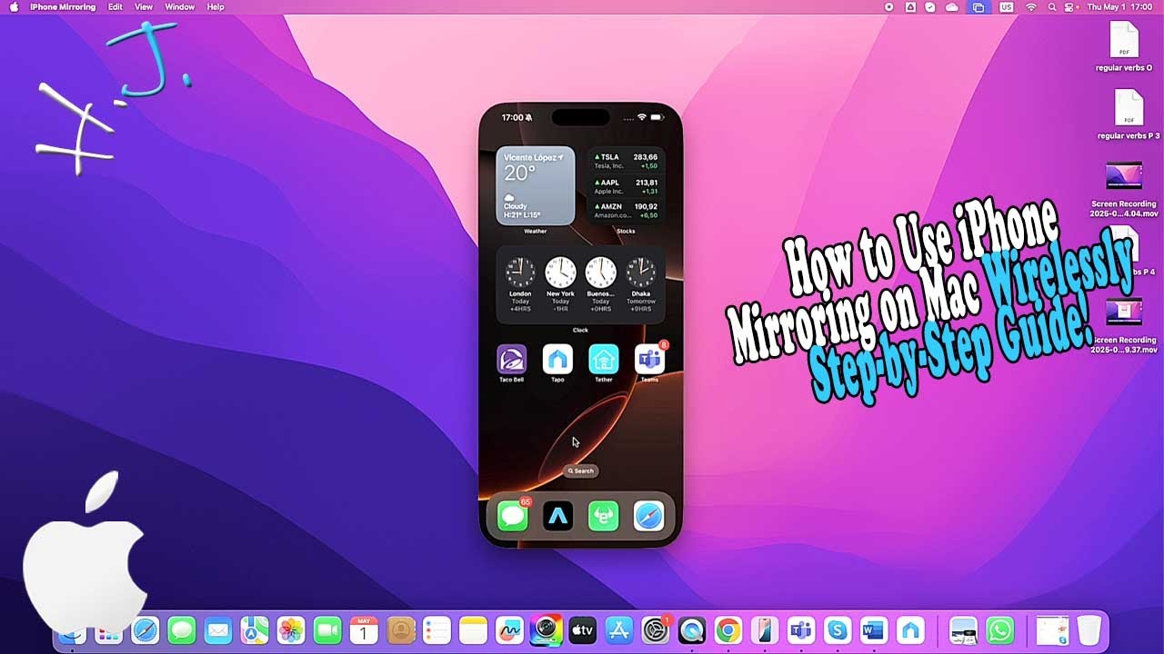 How to Use iPhone Mirroring on Mac Wirelessly | Step-by-Step Guide! 💻📲 ...
