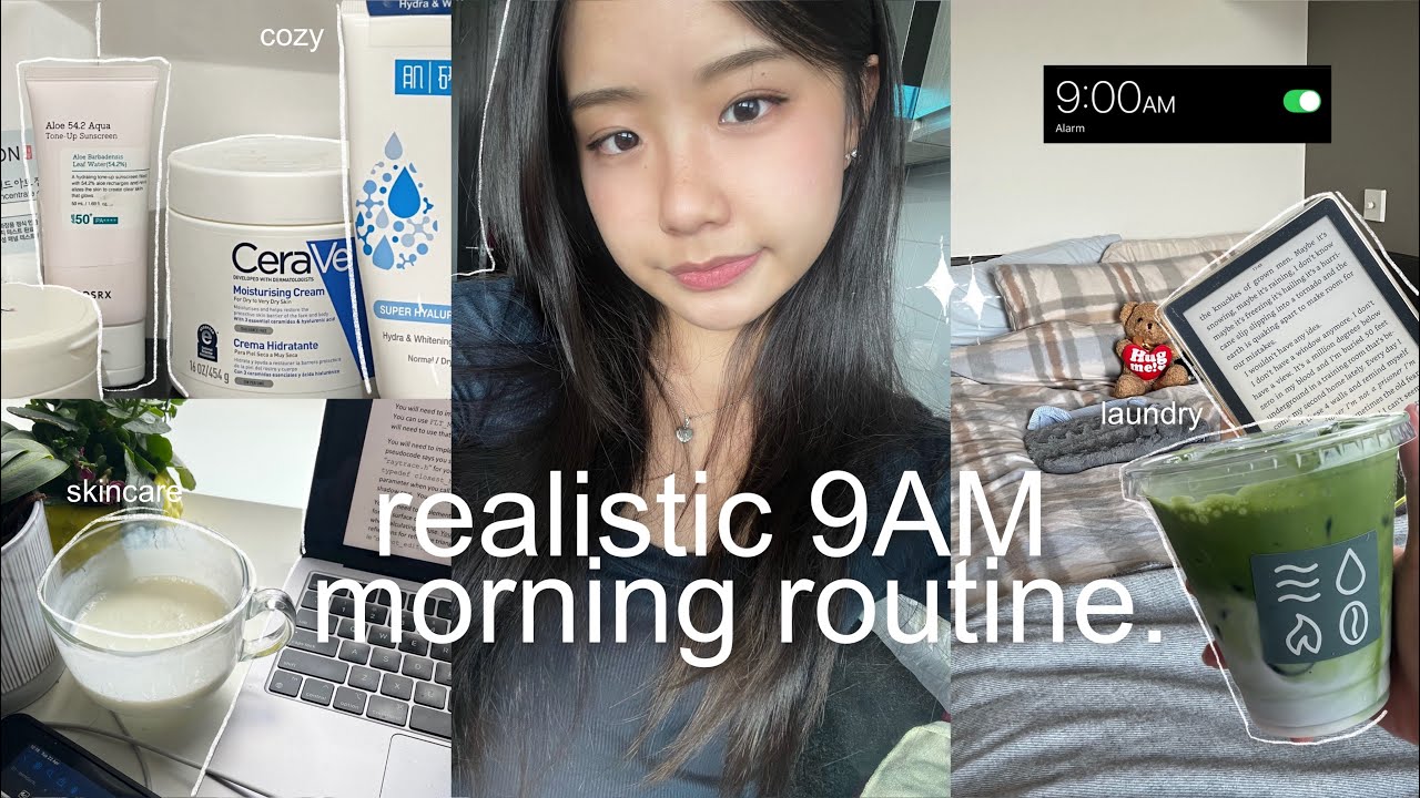 9am productive morning routine 🌱 homebody navigating my 20's - YouTube