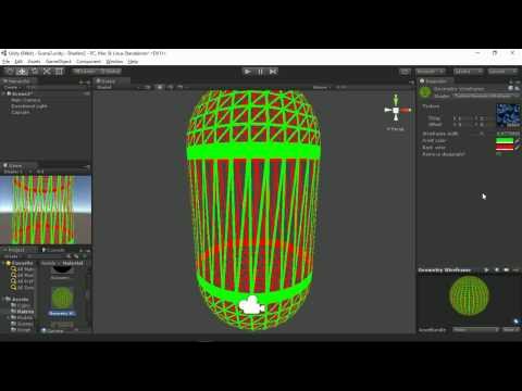 Unity geometry shader : Wireframe (with or without diagonal) - YouTube