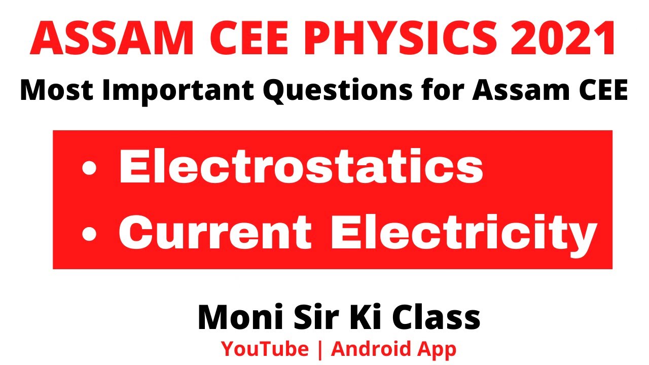 Most Important Questions for Assam CEE - Part 2 | Assam CEE 2021 - YouTube