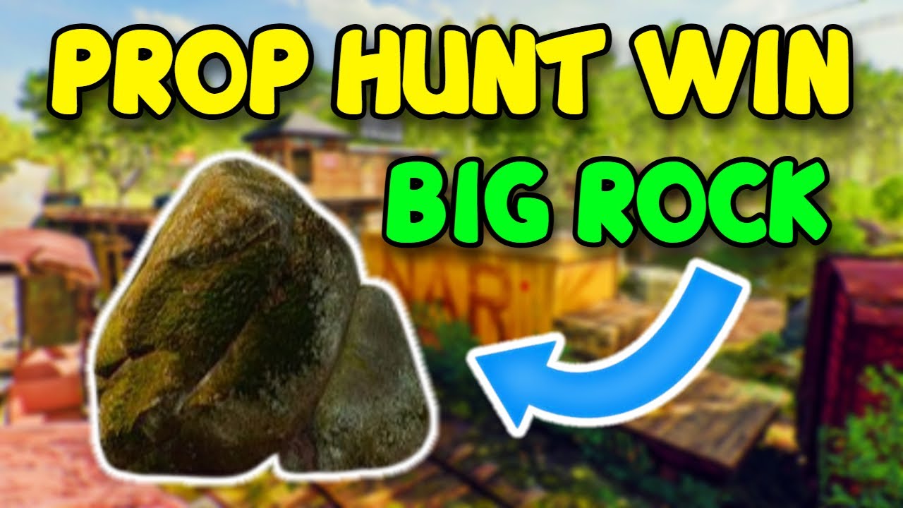 Prop Hunt Win as Big Rock on Derelict! - YouTube