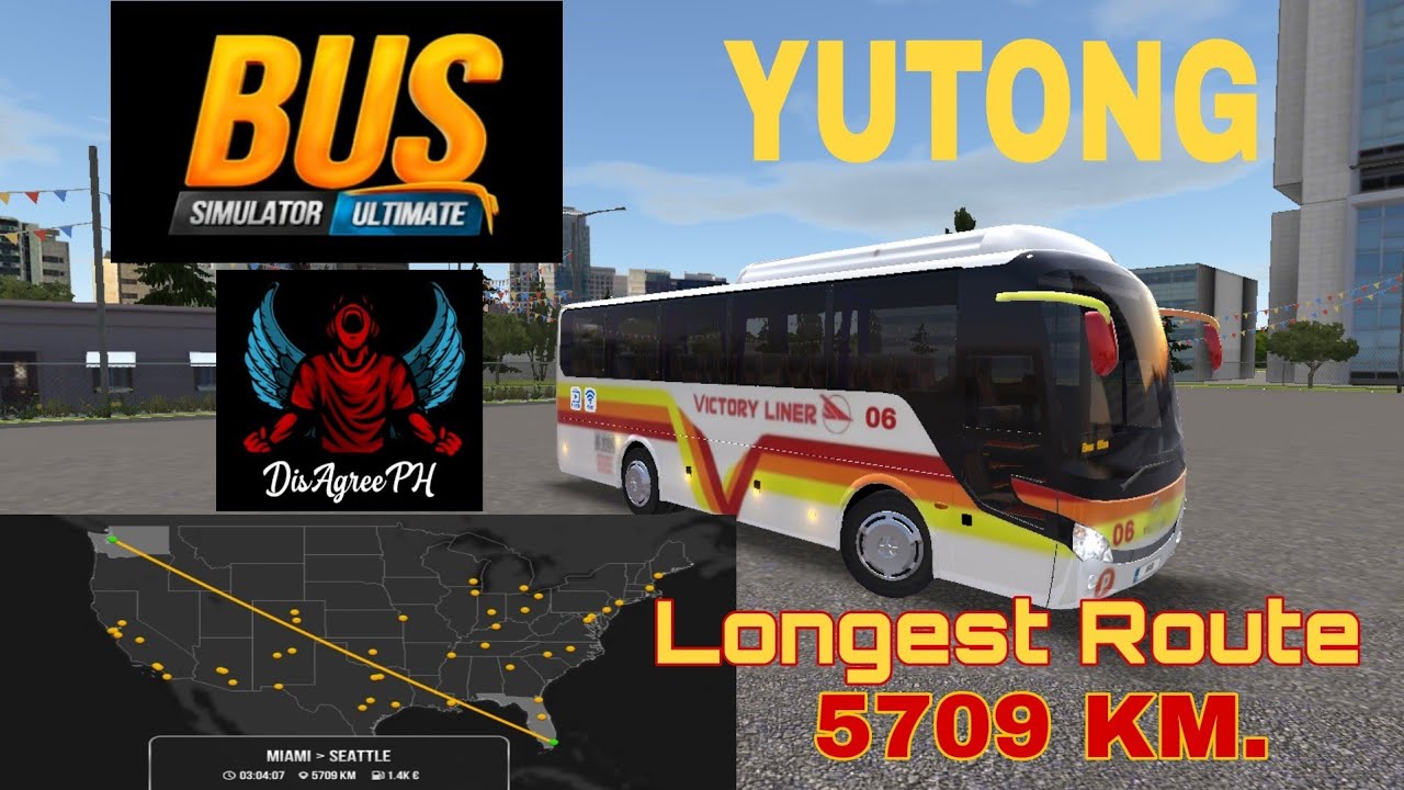 BUS SIMULATOR ULTIMATE | LONGEST ROUTE WITH YUTONG BUS | USA MAP ...