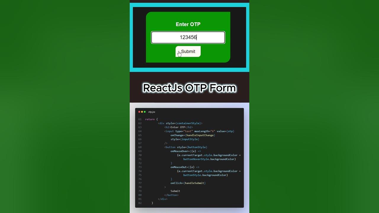 ReactJs OTP Form #html #css #tailwindcss #coding #React #mern # ...