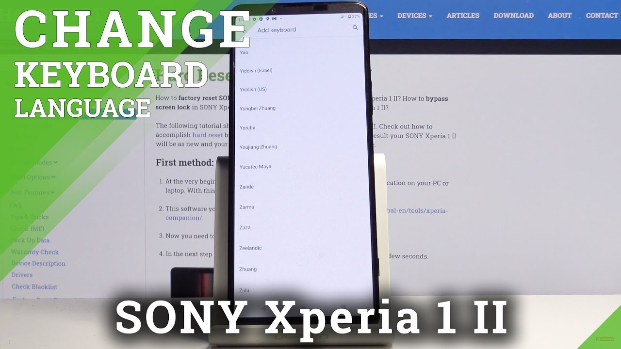 How to Change Keyboard Language in SONY Xperia 1 II – Keyboard Settings ...