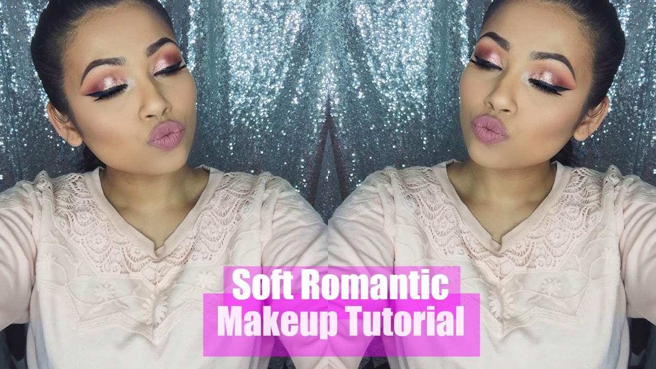Soft Romantic Makeup Tutorial + 4 lip options | Valentines Day Makeup | Munia Akter - YouTube