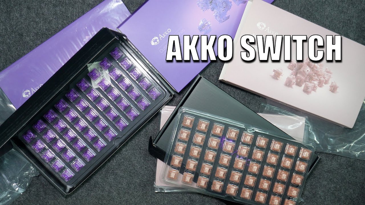 AKKO HAZE PINK / AKKO PURPLE JELLY - UNBOXING ( SILENT AND TACTILE ...