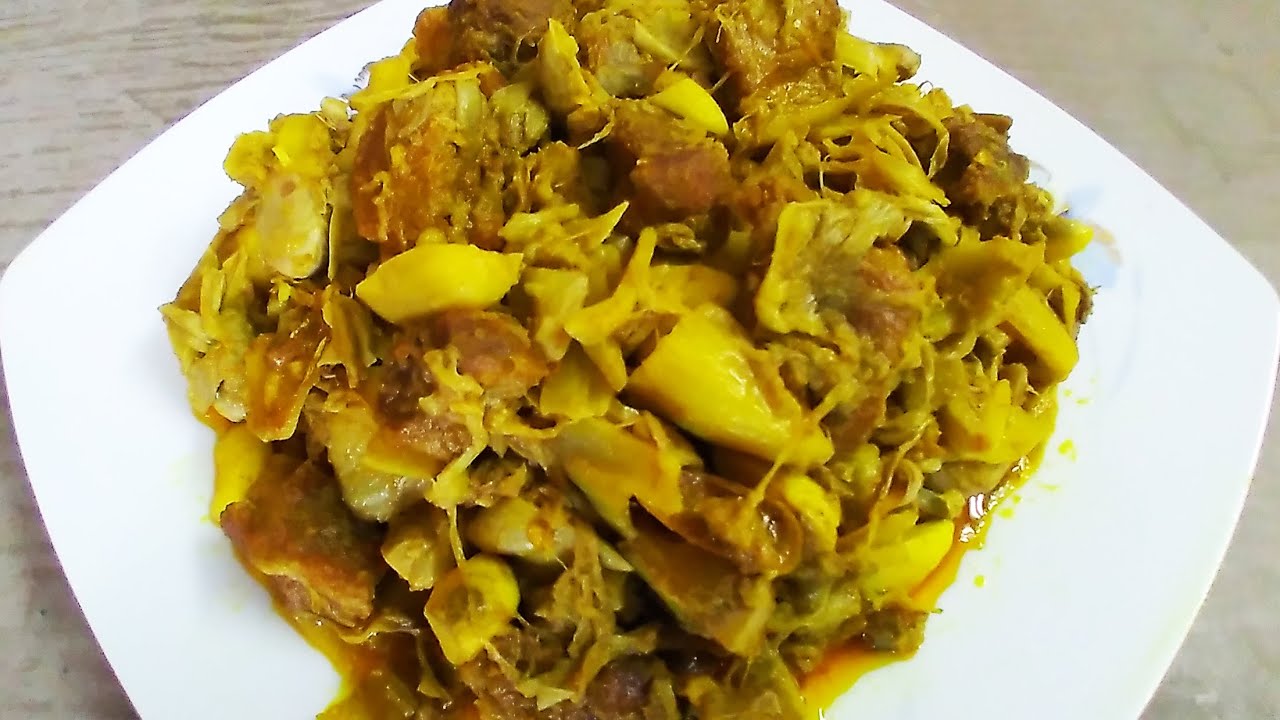 কাঁচা কাঁঠাল দিয়ে গরুর মাংস রান্না || Kacha Kathal Diye Gorur Mangsho ...