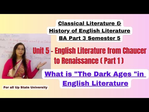 The Dark Ages in Eng Literature/what is the Dark Ages/English ...