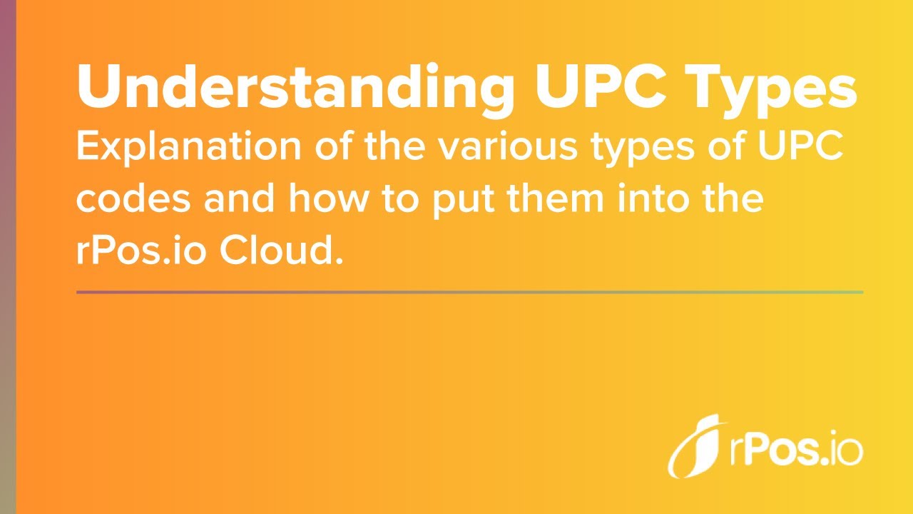 Understanding UPC Types - YouTube