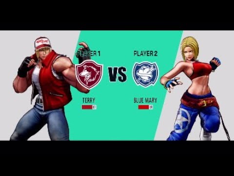 The King of Fighters XV - Terry Bogard vs. Blue Mary (CPU vs. CPU ...