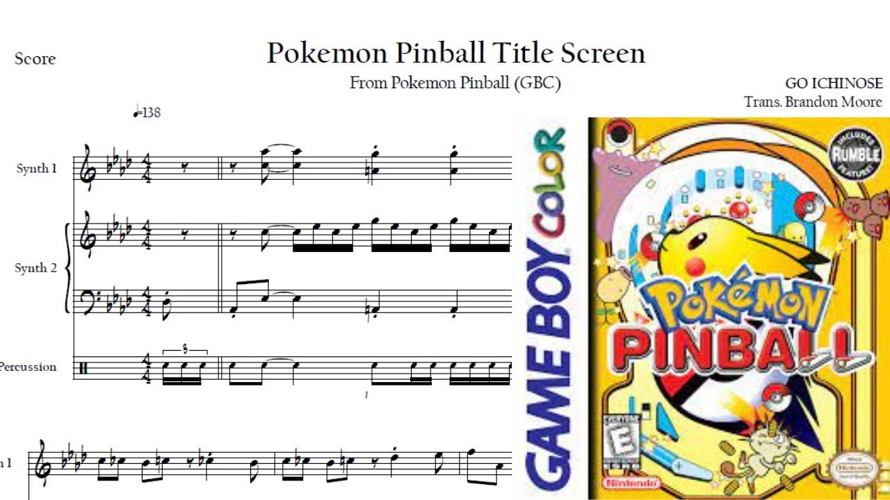 Pokémon Pinball Title Screen Transcription | OST Go Ichinose - YouTube