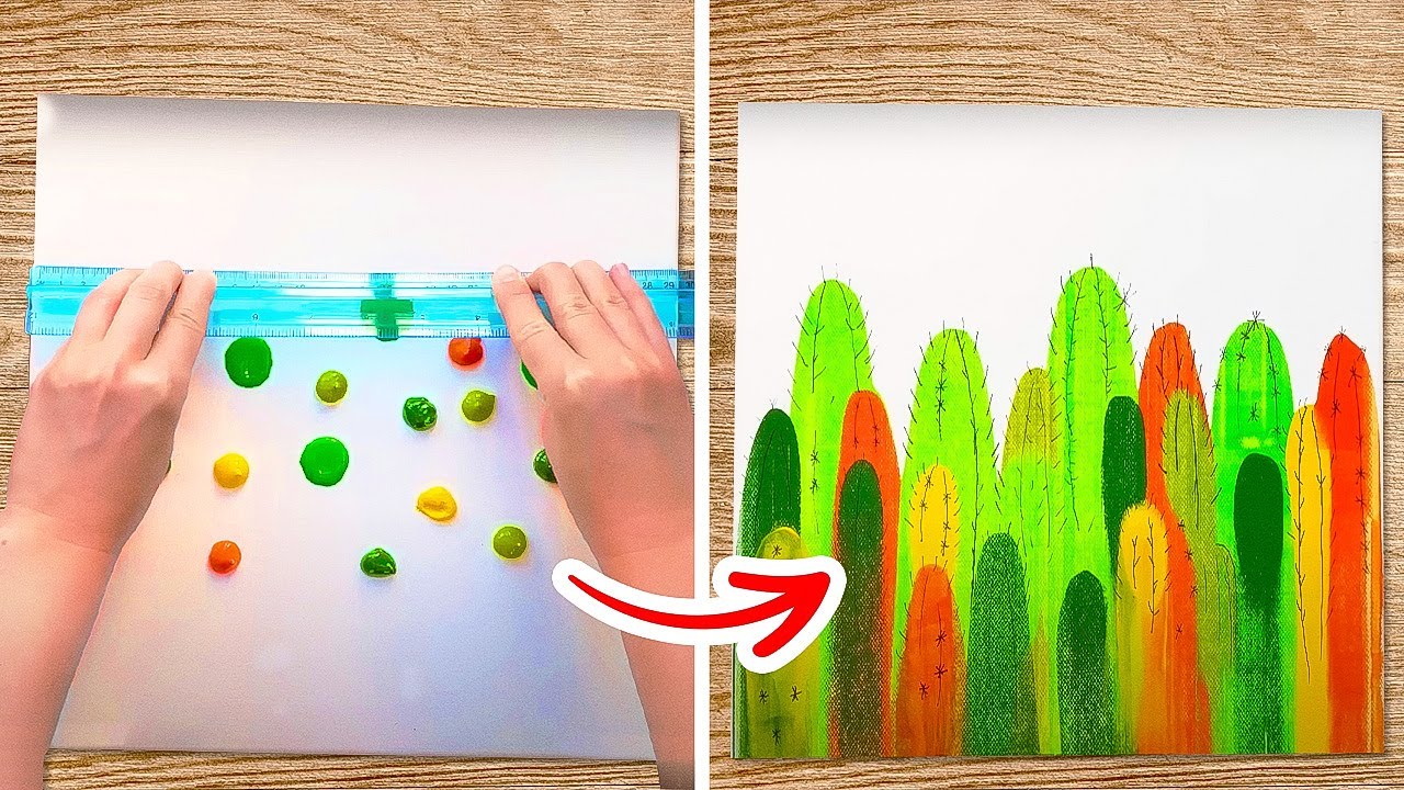 PAINTING HACKS FOR BEGINNERS || Drawing Tips, DIY Adorable School ...