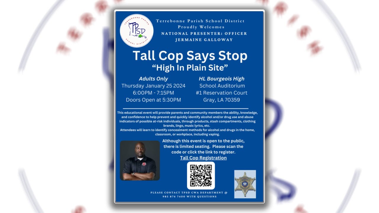 Bayou Time: Tall Cop Says Stop Presentation - YouTube