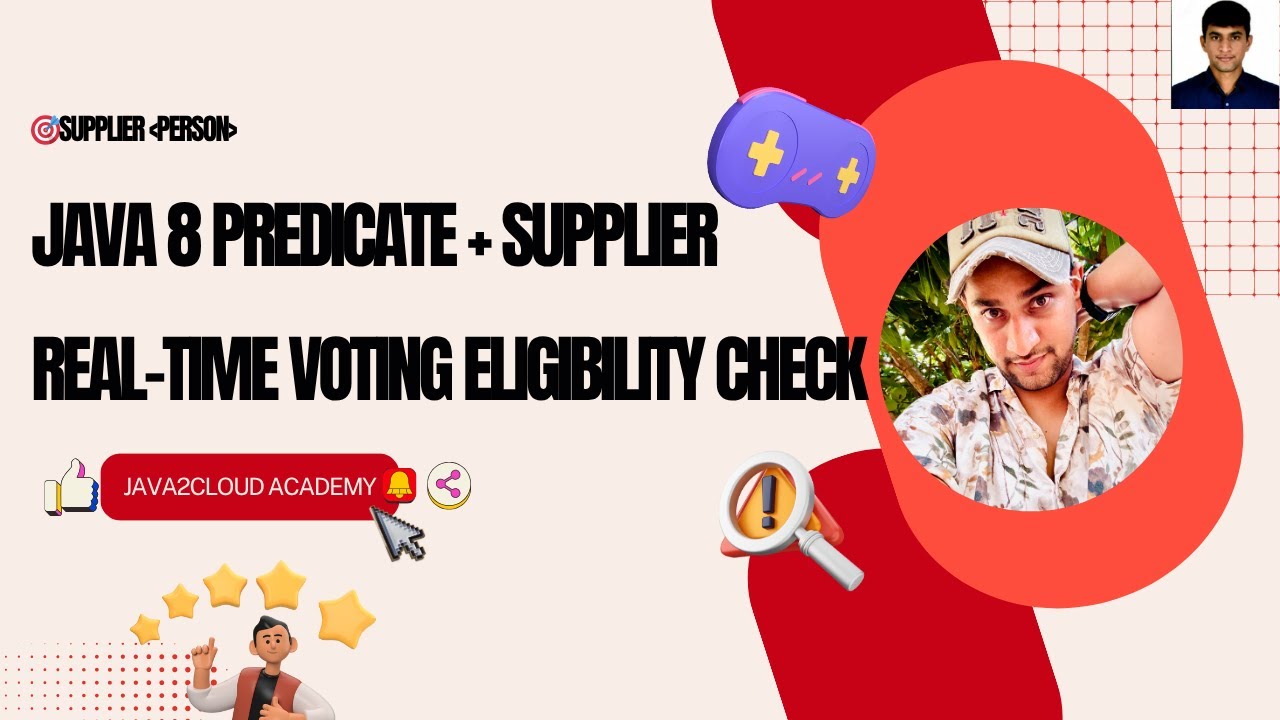 23. Java 8 Predicate & Supplier 🔥 | Real-World Voting Eligibility Check ...