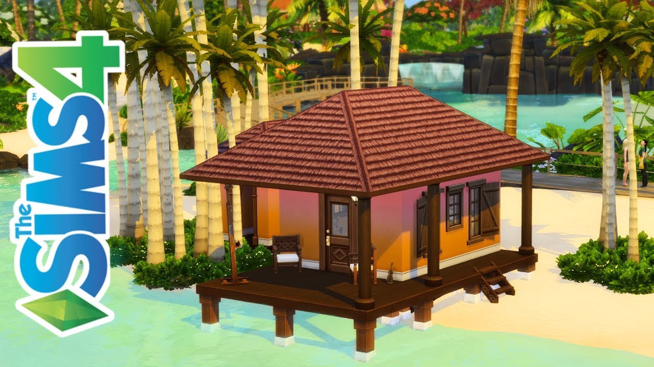 Tiny Beach Shack - Sims 4 Tiny House Speed Build - YouTube