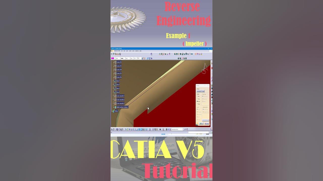 Reverse Engineering - Example1(Impeller) #catia #catiav5 #reverseengineering #cadcam # ...