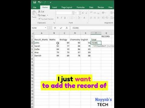 Advance Excel Trick 👀| How to Easily Add Numbers in Excel #shorts #ytviral #excel # ...