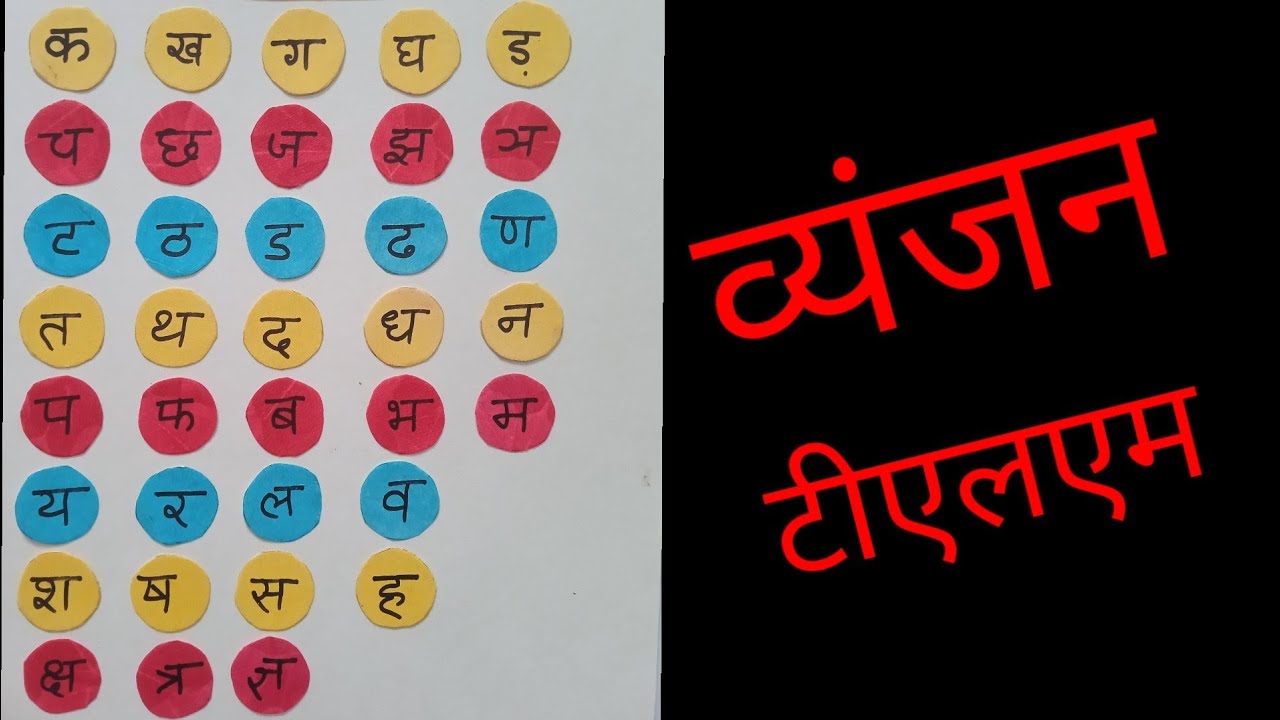 Vyanjan Teaching Aid | Easy Hindi Tlm| Tlm For Primary School - YouTube
