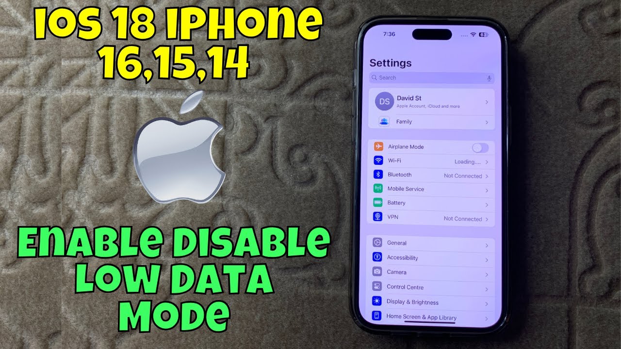 How to Enable Disable Low Data Mode on ios 18 iPhone 16,15,14 - YouTube