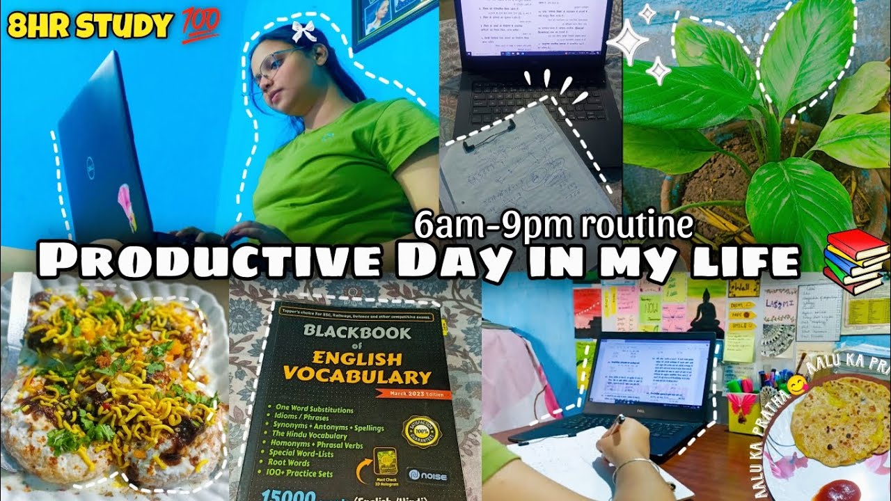 6AM-9PM Routine💯|| A Very Productive day in my life🌷|| Self study in ...
