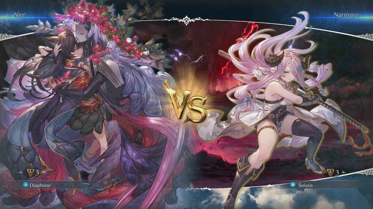 GBVS Rising Gameplay Diaphone (Nier) VS Solaris (Narmaya) - YouTube