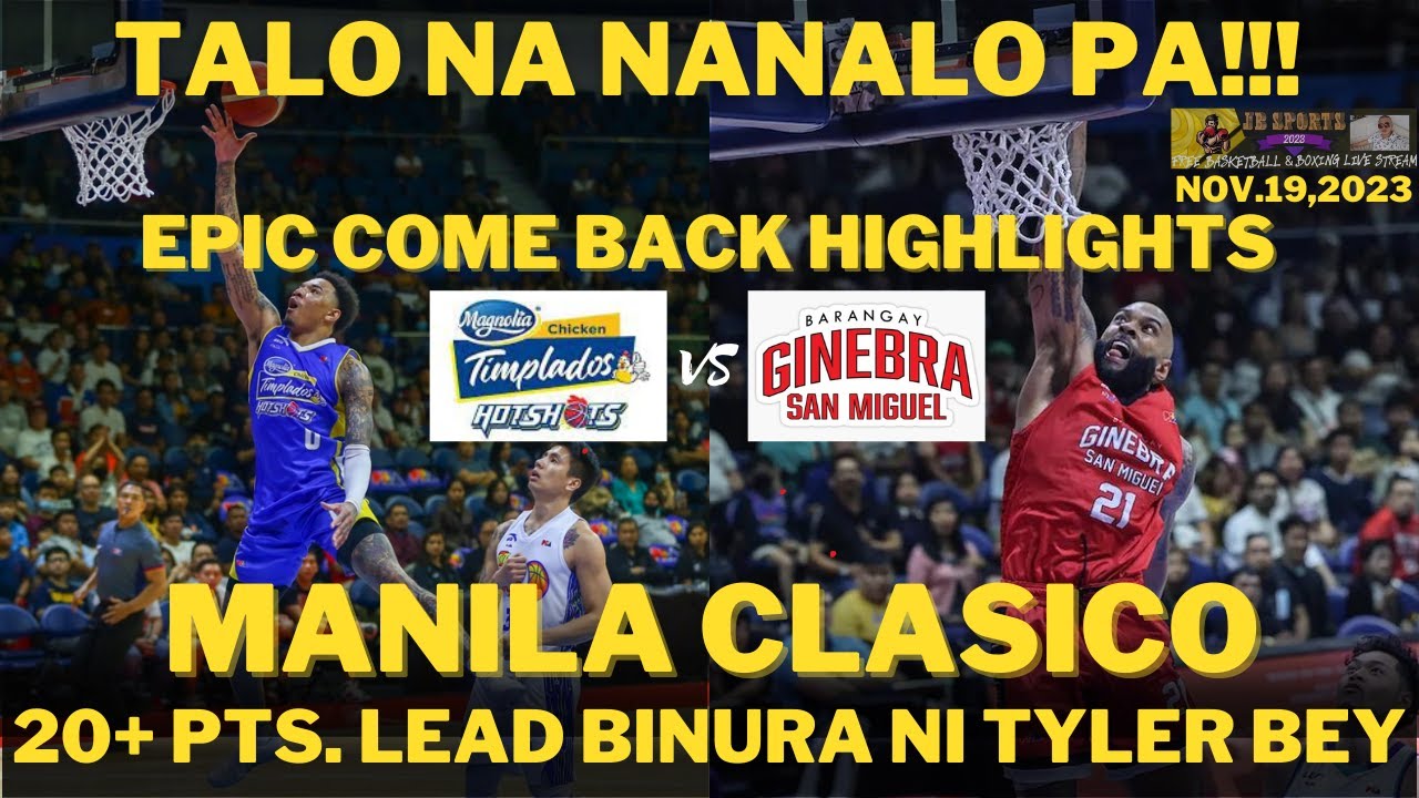 TALO NA NANALO PA!! | GINEBRA VS MAGNOLIA | EPIC COMEBACK SA PBA MANILA ...
