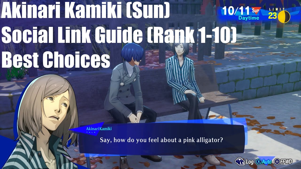 Persona 3 Reload | Akinari Kamiki (Sun) Social Link Guide (Rank 1-10 ...