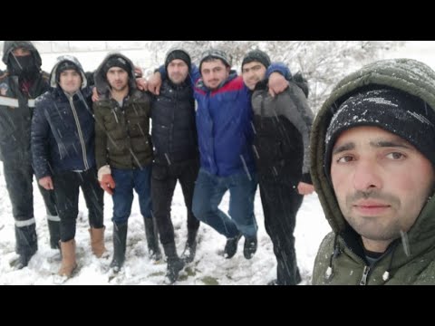 Qar topu davasi ❄ Çoxtandir yağ qarmirdi ( YENİ ) kənd həyati холодная зима cold winter video