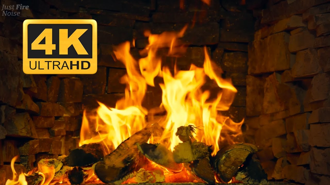 🔥 Relax with Warm Fireplace for a good night's sleep 🔥 4K 3 HOUR ...