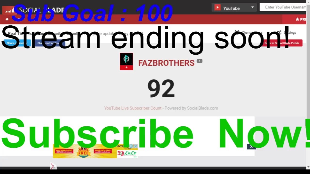 LIVE | Trying to reach subscribe goal! - YouTube