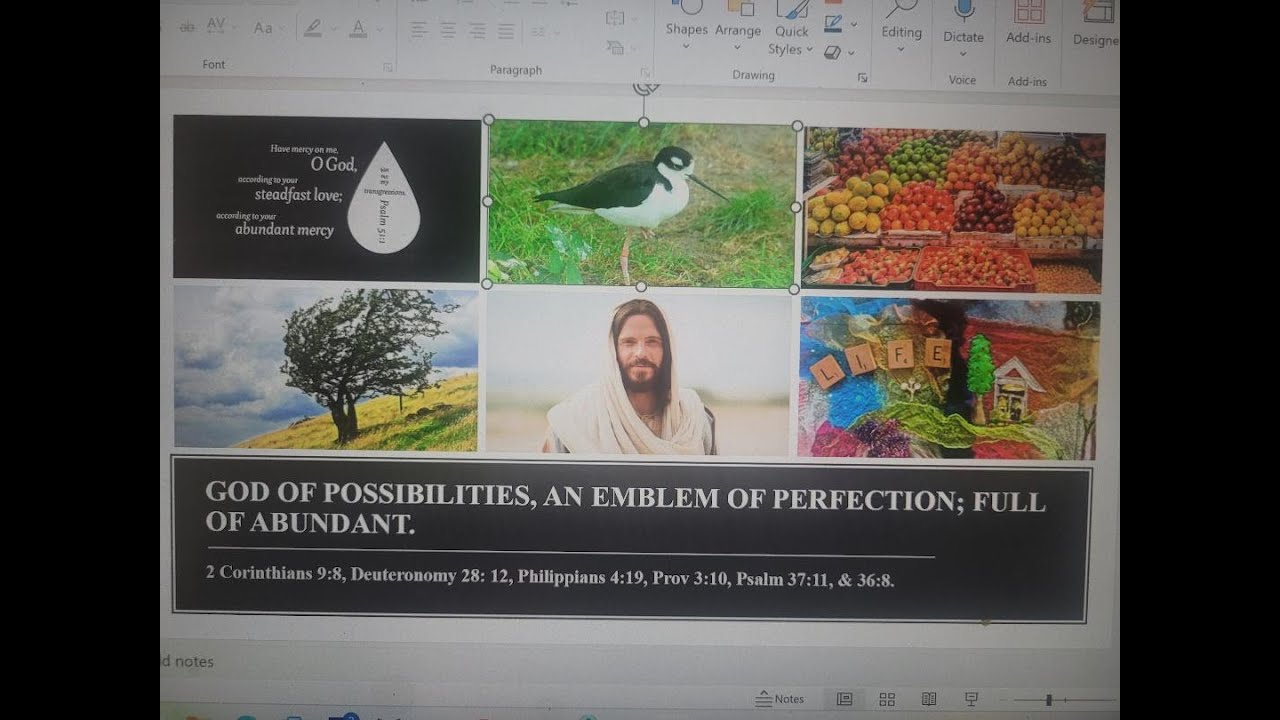 MONTHLY VIGIL;GOD OF POSSIBILITIES AN EMBLEM OF PERFECTION FULL OF ...