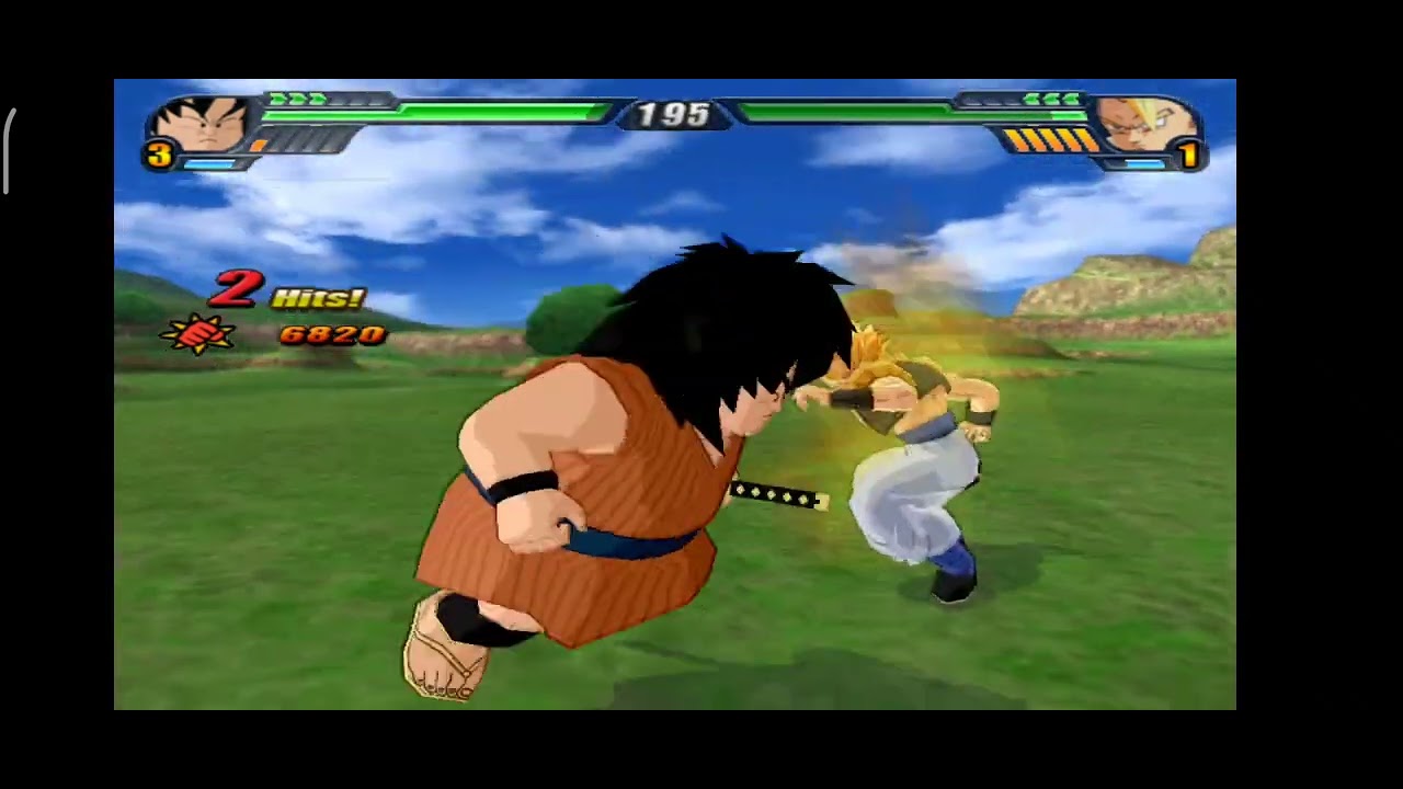 Yajirobe vs super Gogeta. Dragon ball z Budokai Tenkaichi 3 atherSx2 a ...
