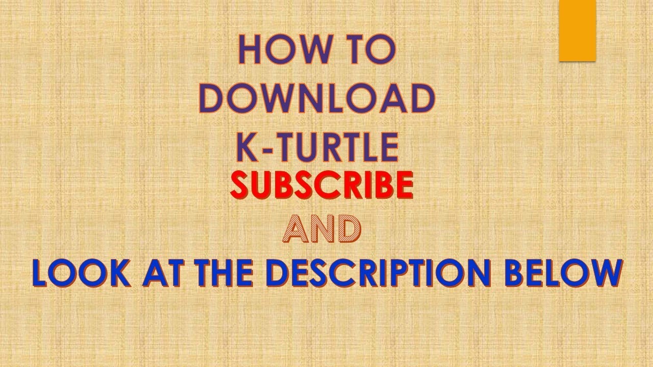 Installation Of Kturtle Youtube 0495