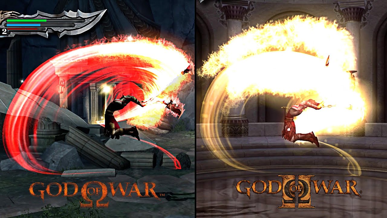 GOW 1 Vs GOW 2 | Comparison - YouTube